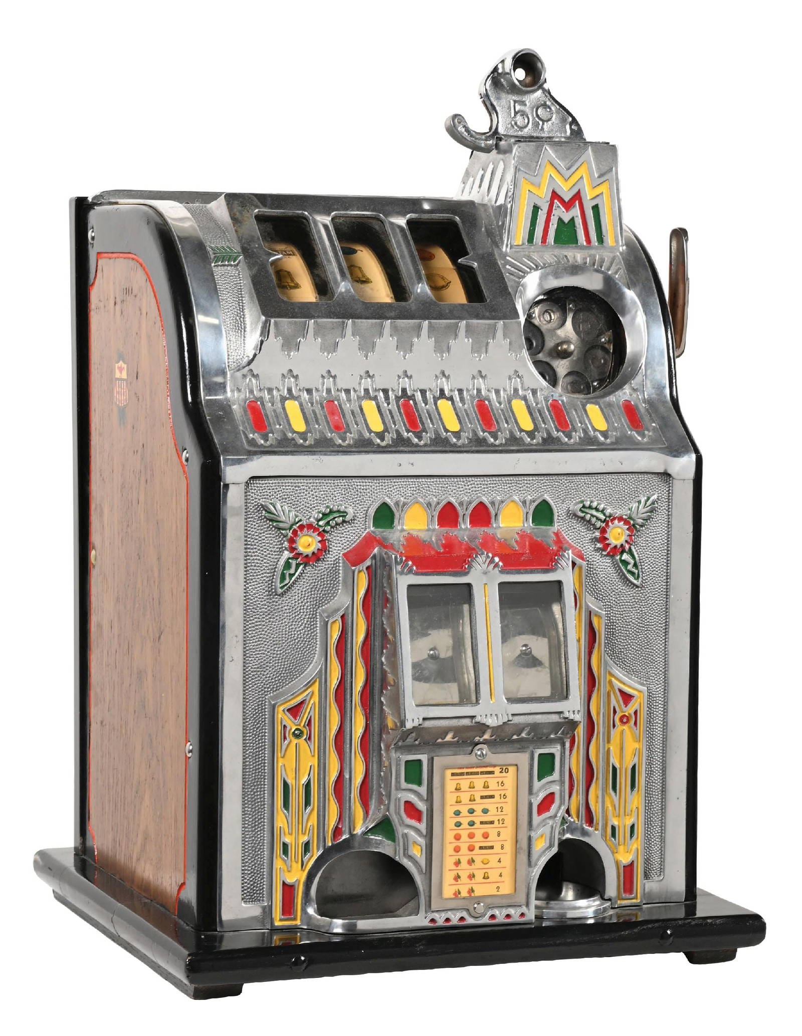 5¢ Pace "fancy Front" Comet Slot Machine Auction