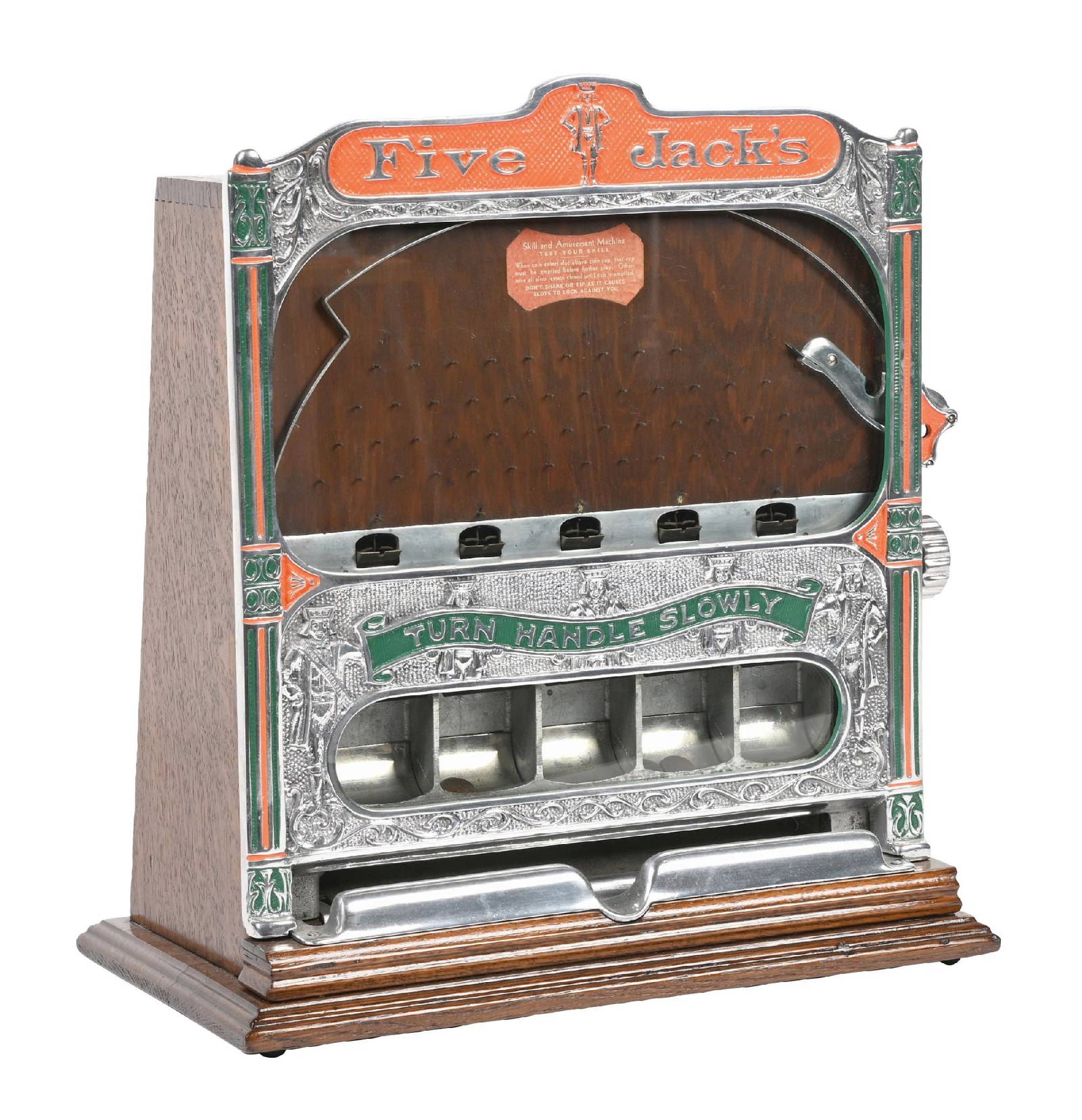 1¢ Rock-ola Five Jacks Counter Pocket Slot Machine Auction