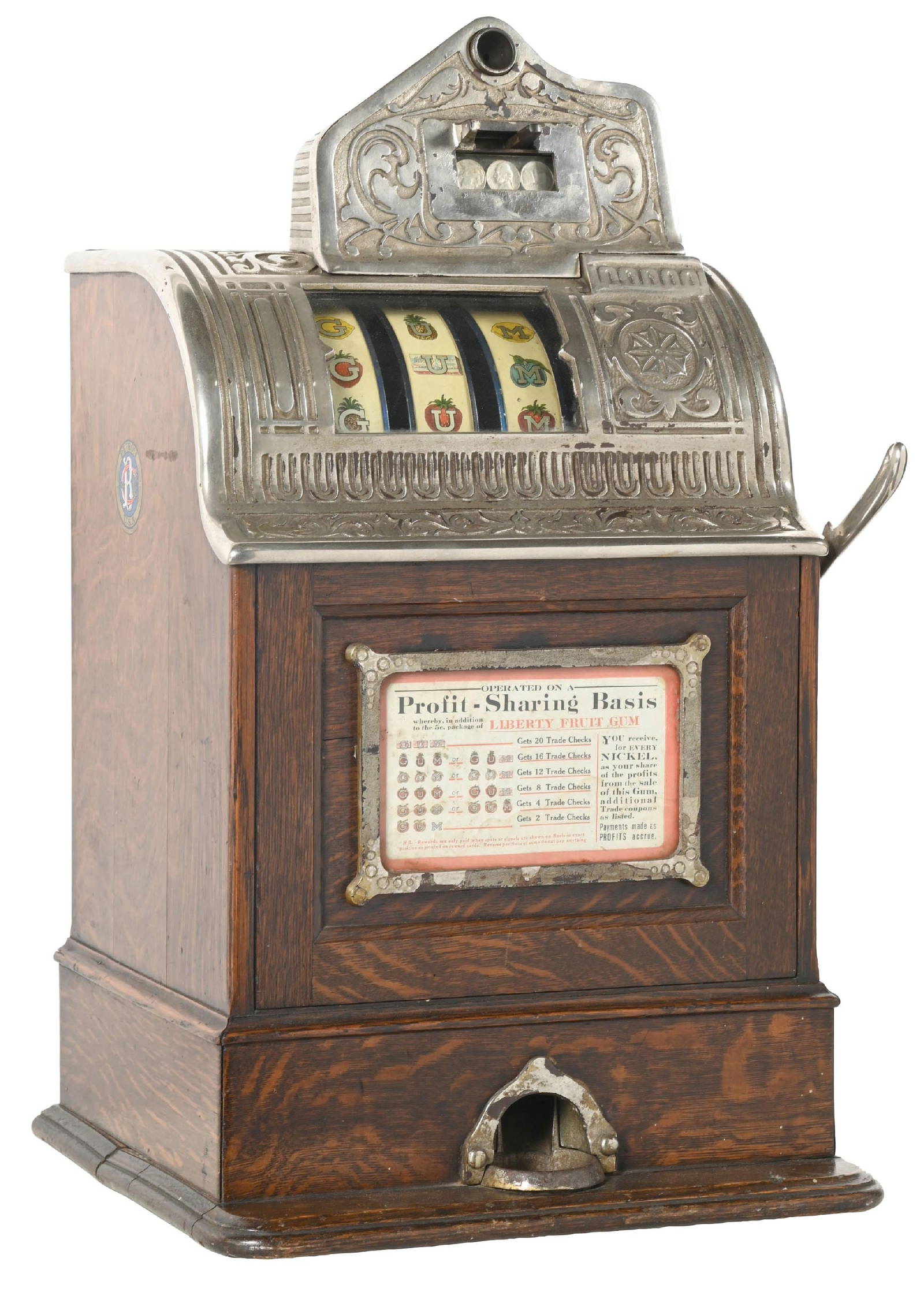 5¢ Caille Bros. Operators Bell Slot Machine Auction