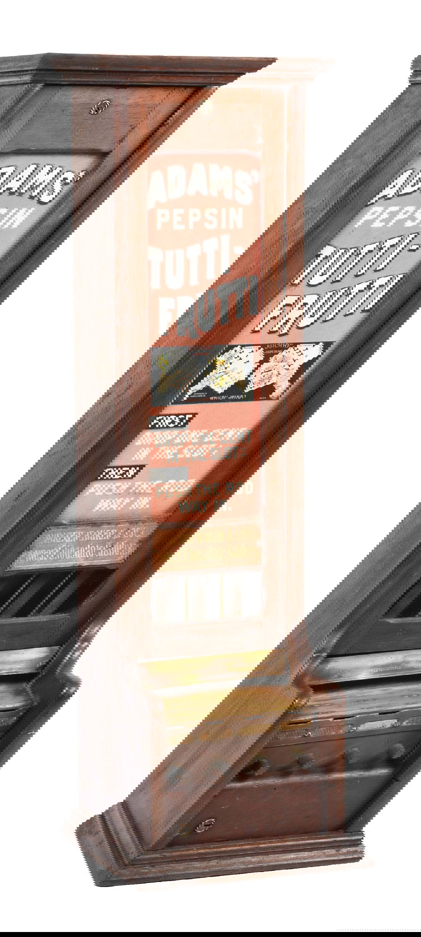 Adams Pepsin Tutti-frutti Tab Gum Vending Machine Auction