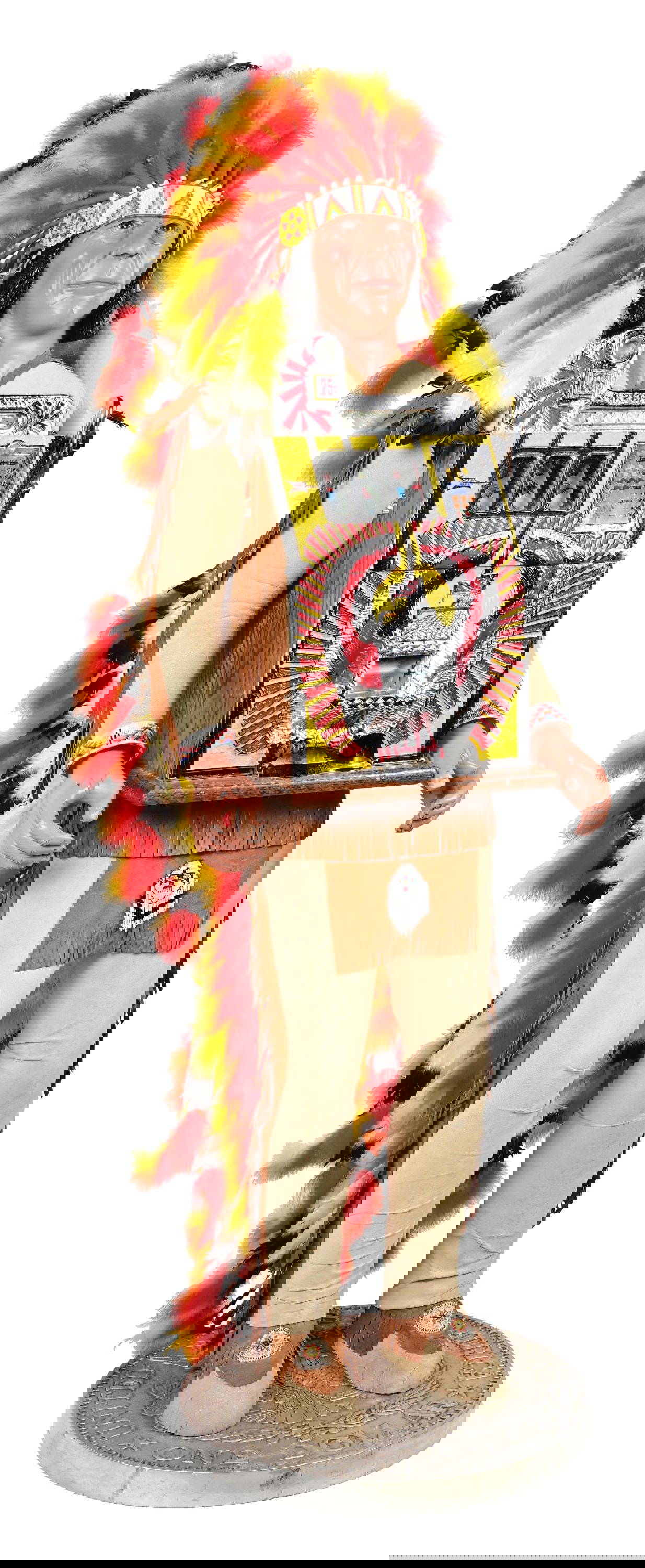 25¢ Mills War Eagle Figural Native American Slot Machine Auction