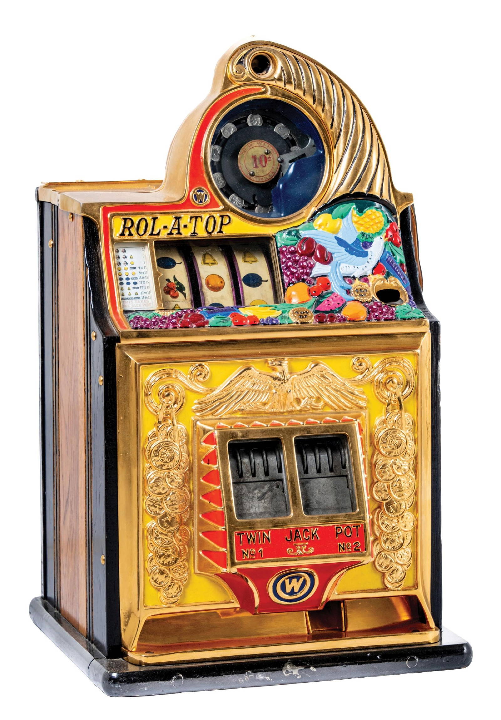 10¢ Watling Rol-a-top Bird Of Paradise Slot Machine Auction