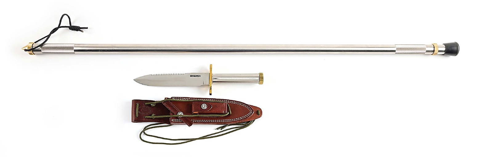 Randall Model 18 Attack Survival Knife With Walking Staff Spear Attachment.
