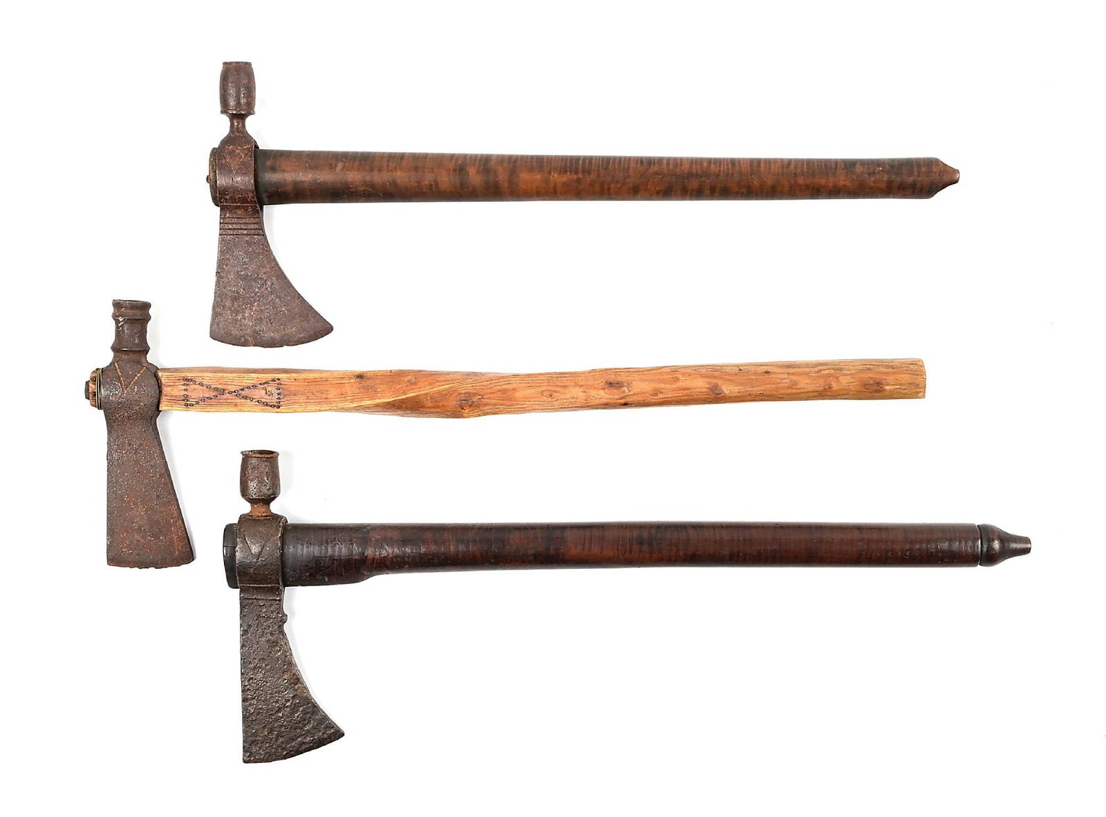 Lot Of 3: Pipe Tomahawks. Auction