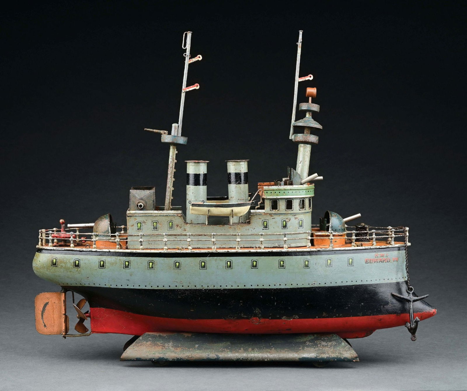 Marklin Cat. Ref. 1089 "hms Edward Vii" Cruiser Ship W/ Clockwork Power ...