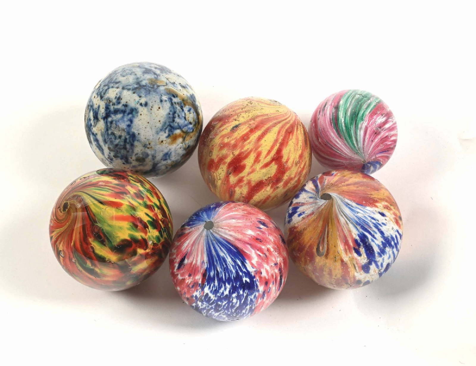 Lot Of 6: Hand-made Marbles Auction