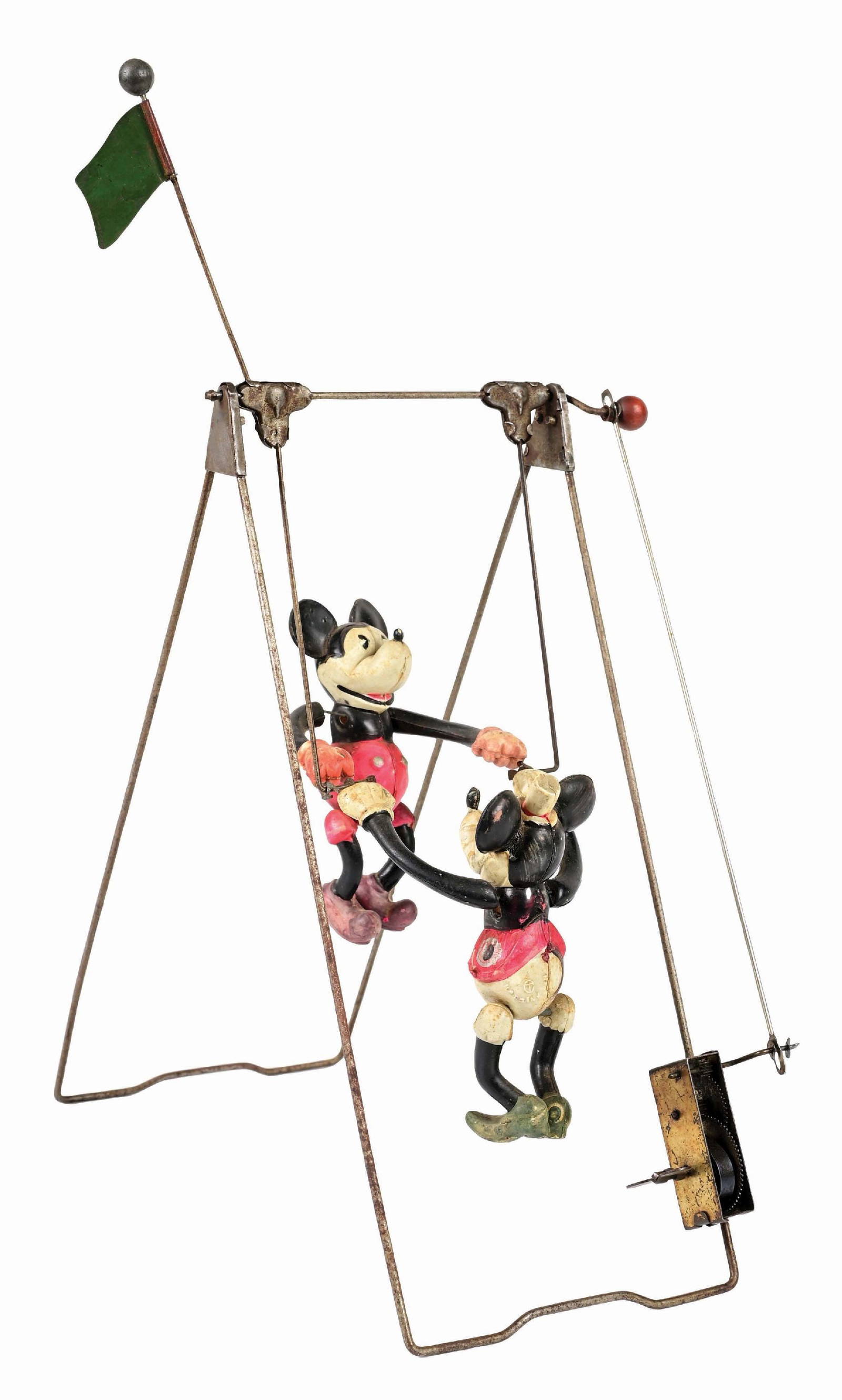 Walt Disney Celluloid Mickey & Minnie Mouse Wind-up Toy Auction