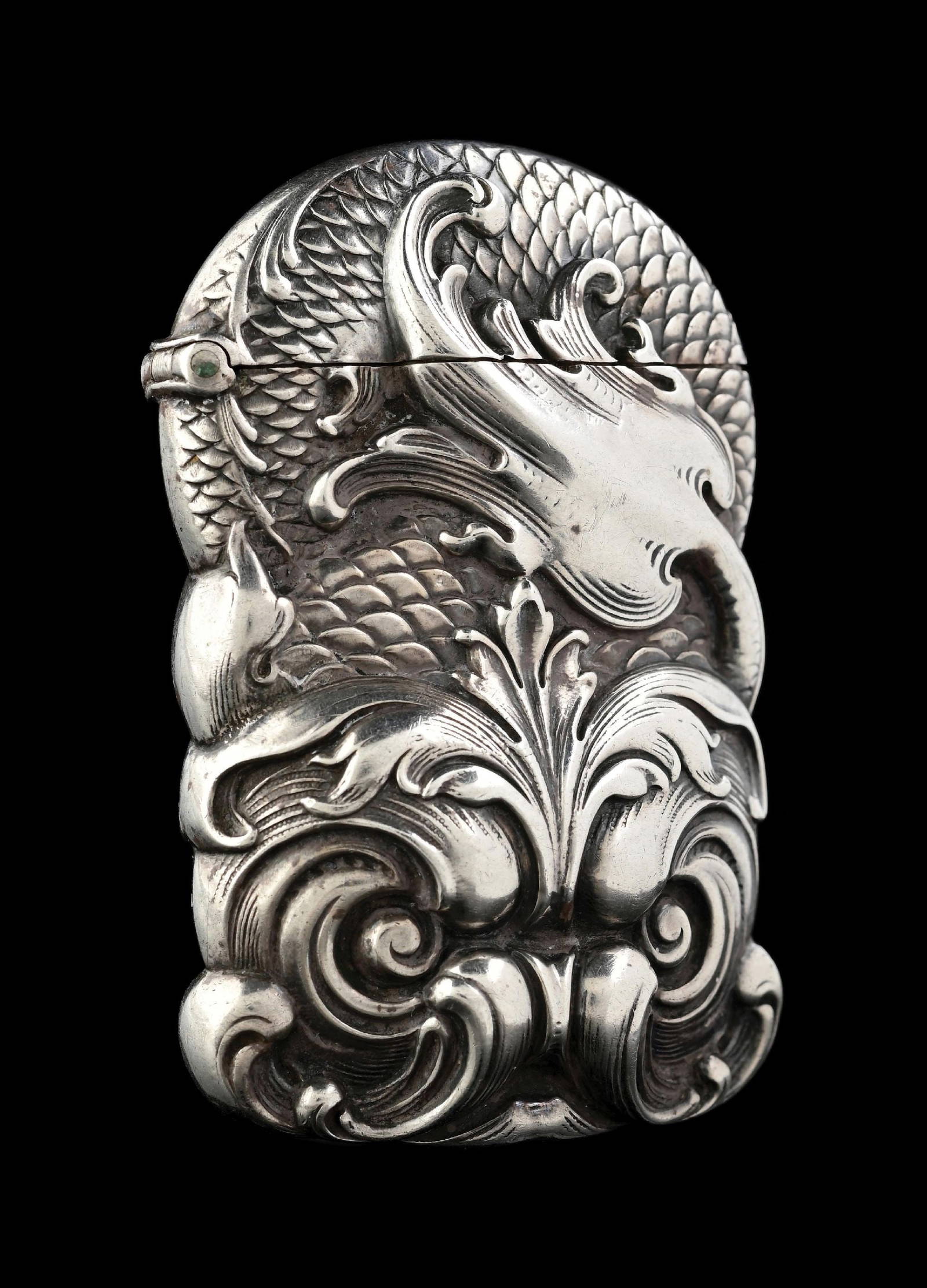 Rare Sterling Silver Sea Creature Match Safe Auction