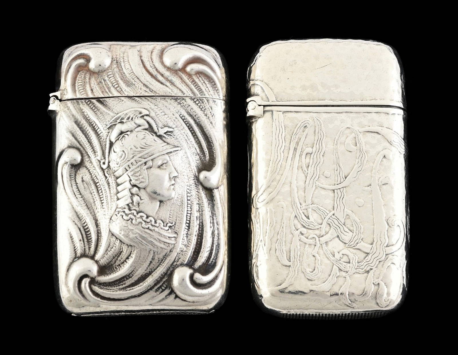 Lot Of 2: Sterling Silver Match Safes Auction