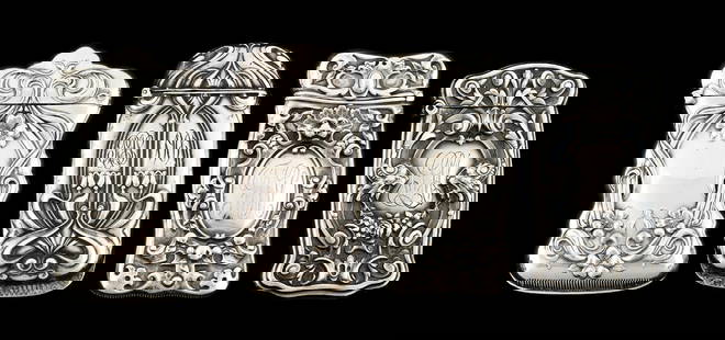 Lot Of 4: Sterling Silver & .800 Silver Match Safes Auction