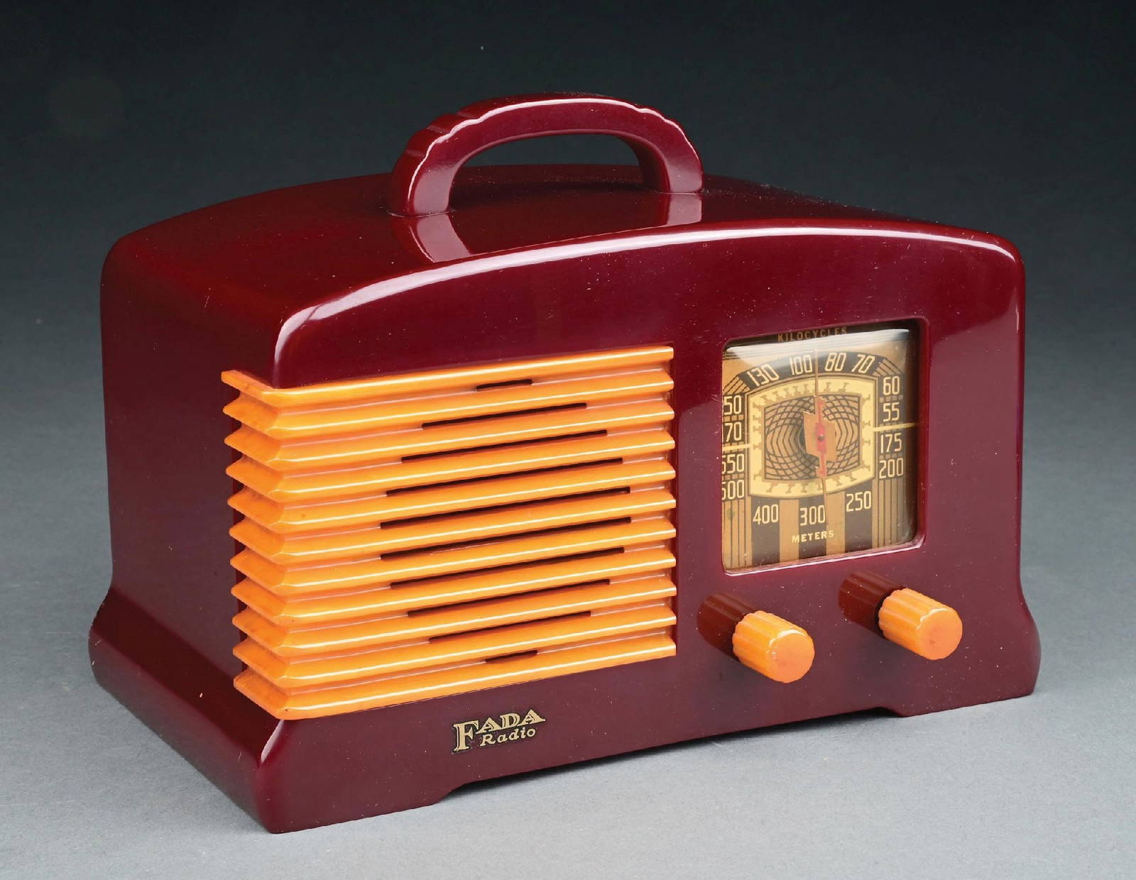 Fada Model L56 Catalin Radio In Red & Butterscotch Auction