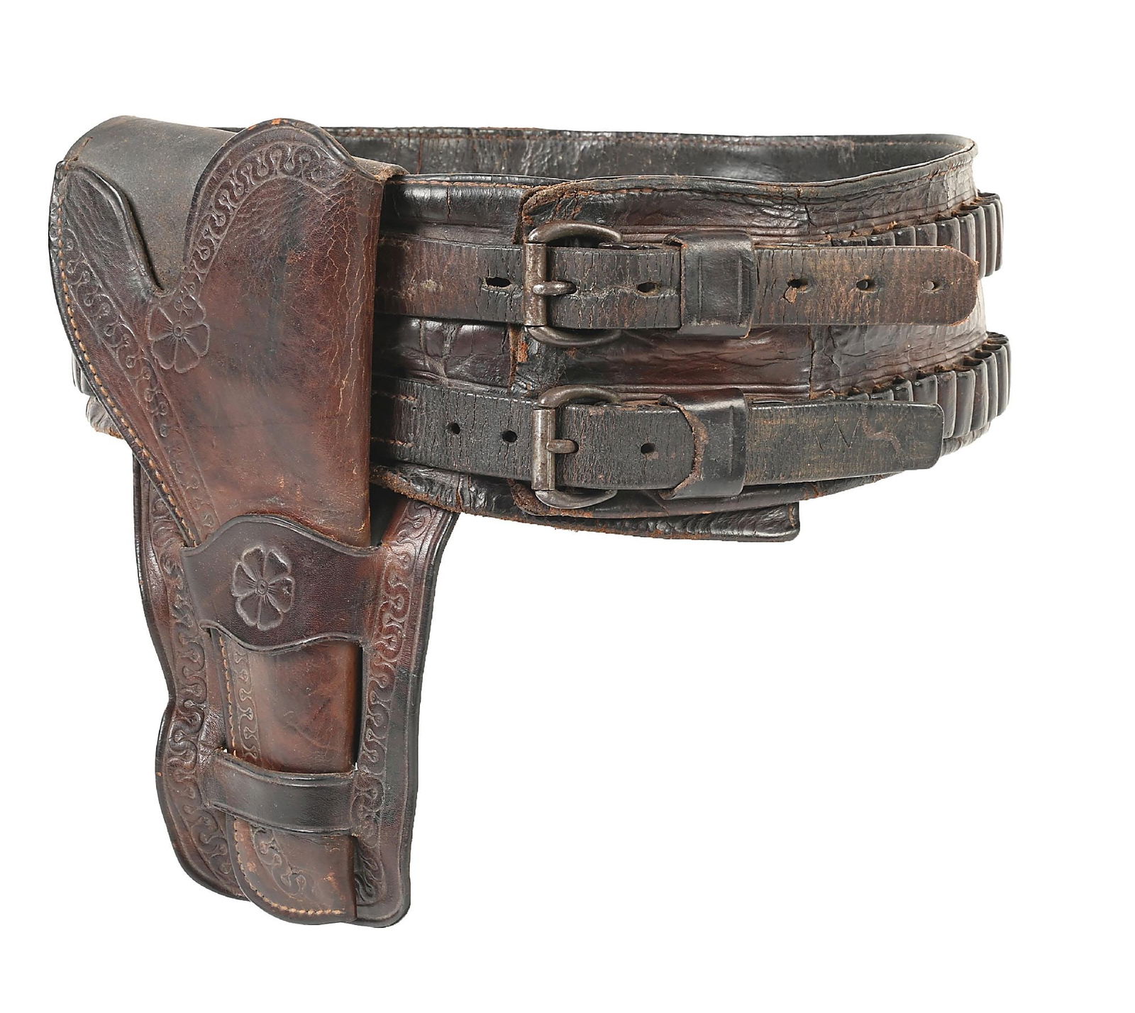 Western Frontier Holster And Money Belt Gun Rig Auction