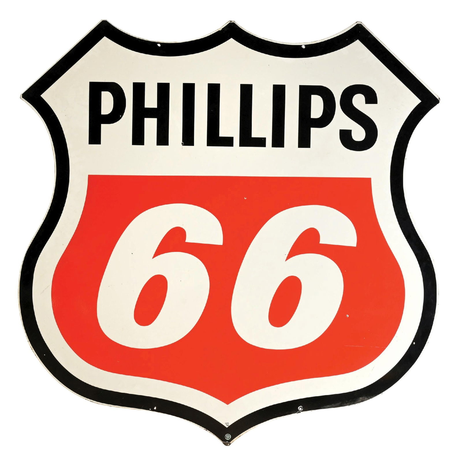 Phillips 66 Gasoline Personal Shield Sign Auction