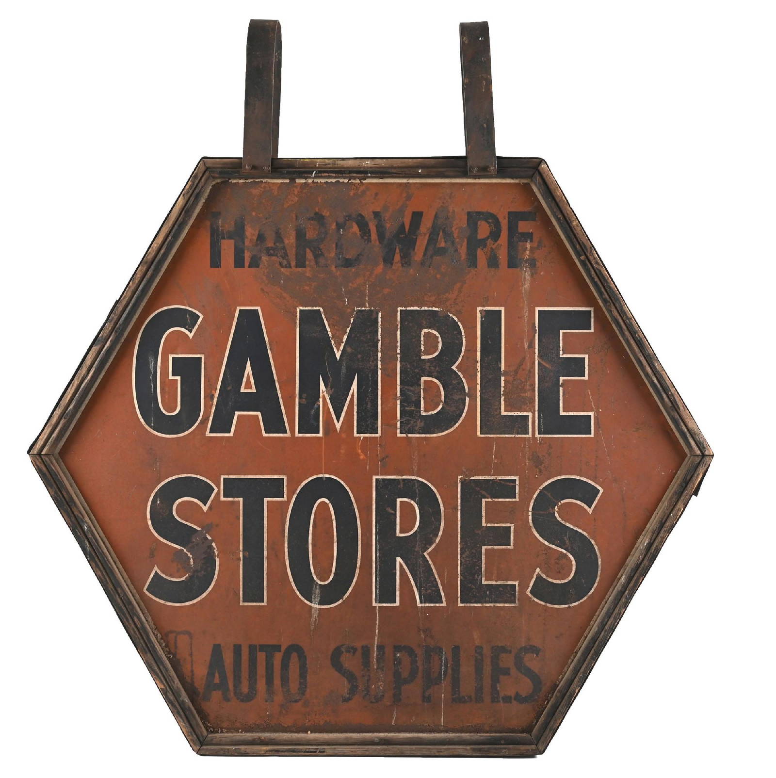Gamble Stores Hardware & Auto Supplies Tin Sign With Original Wood ...