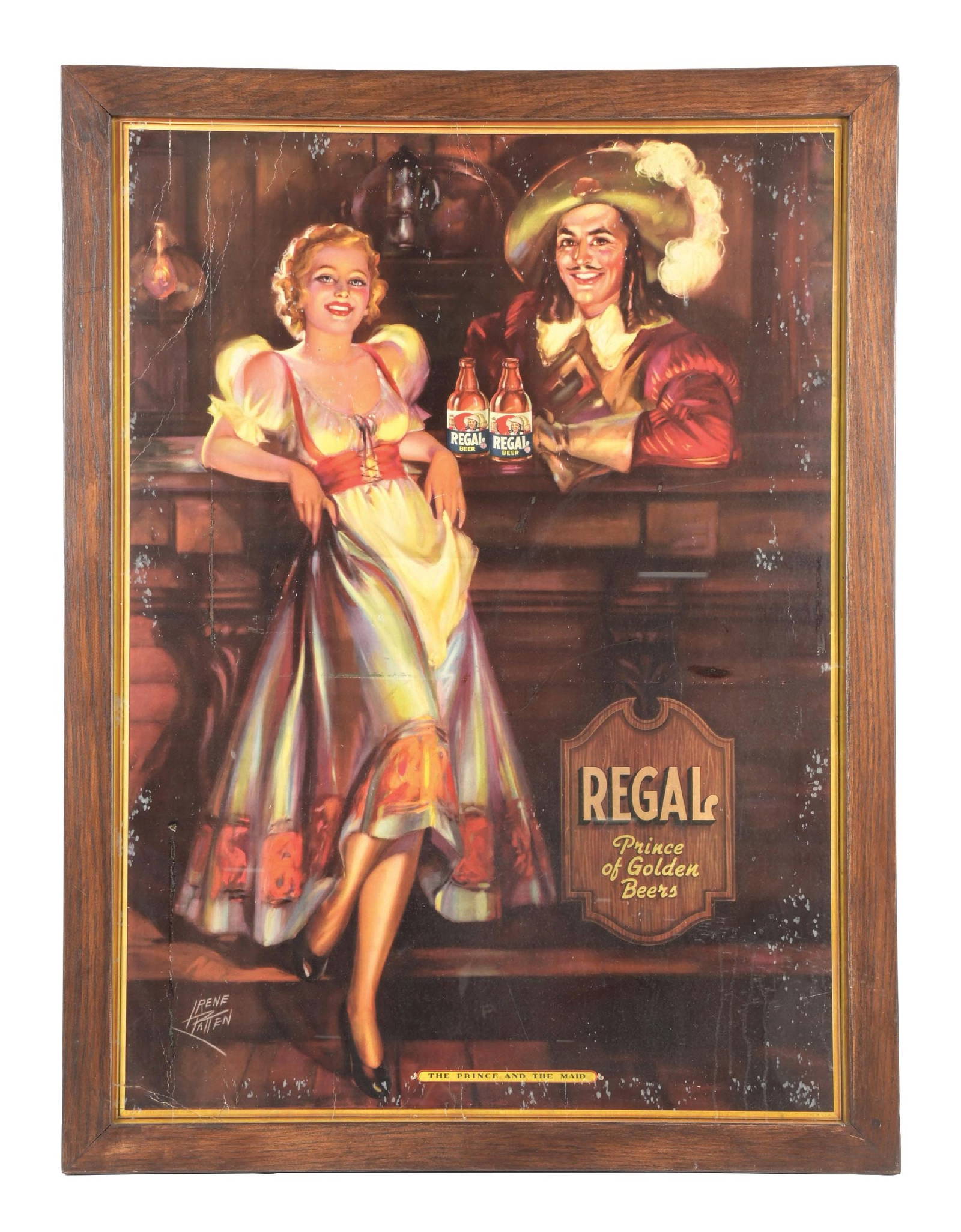 Regal "prince Of Golden Beers" Framed Advertising Poster Auction