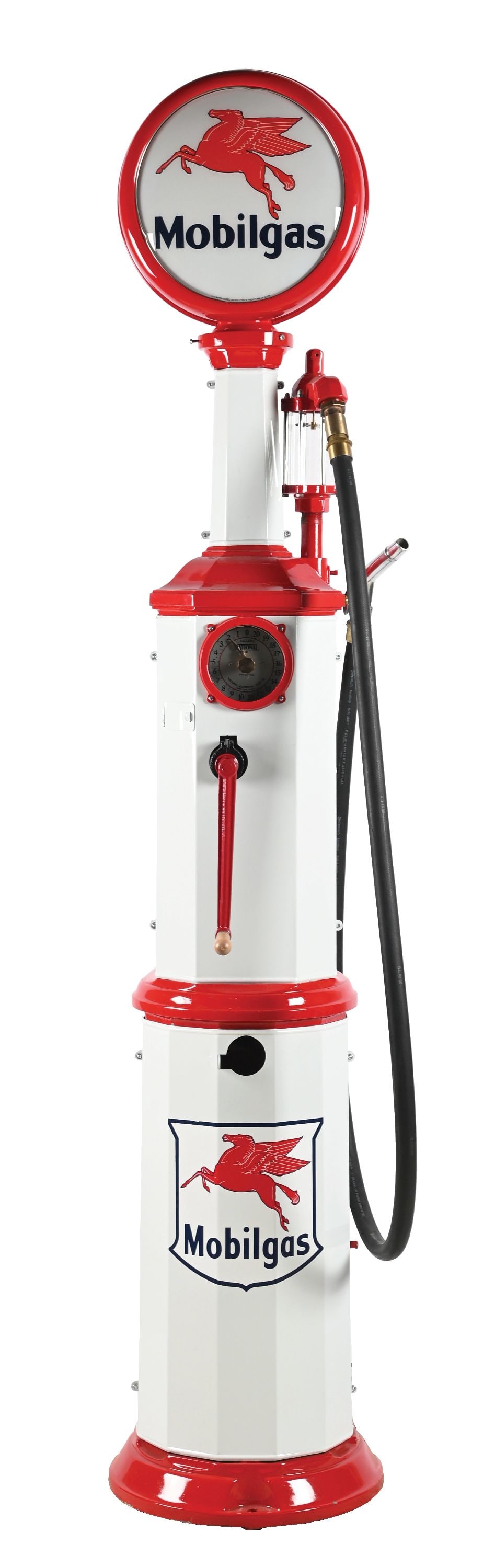 National Simplex Clock Face Gas Pump Restored In Mobilgas - Jul 17 ...