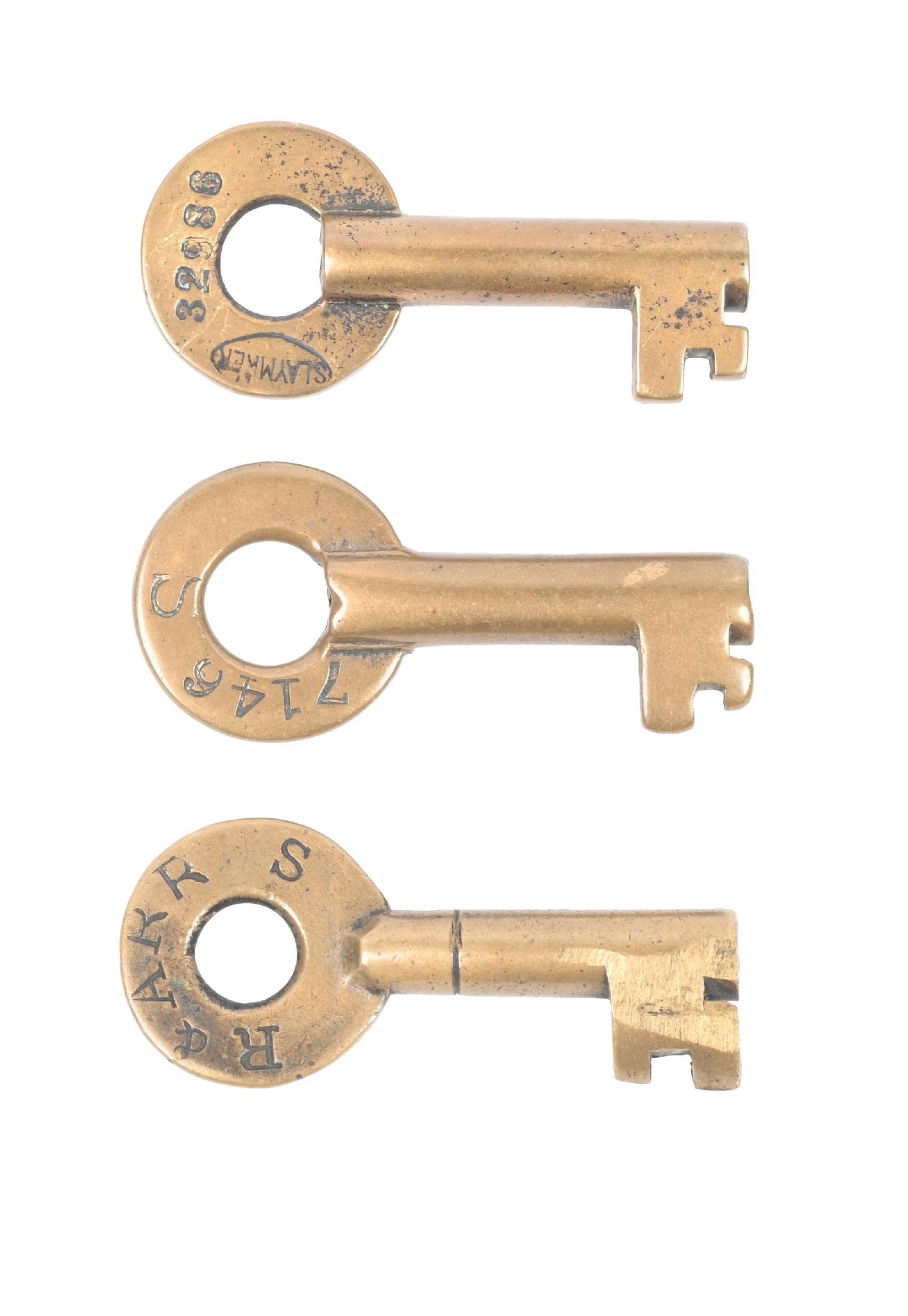 Lot Of 3 Railroad Keys Auction
