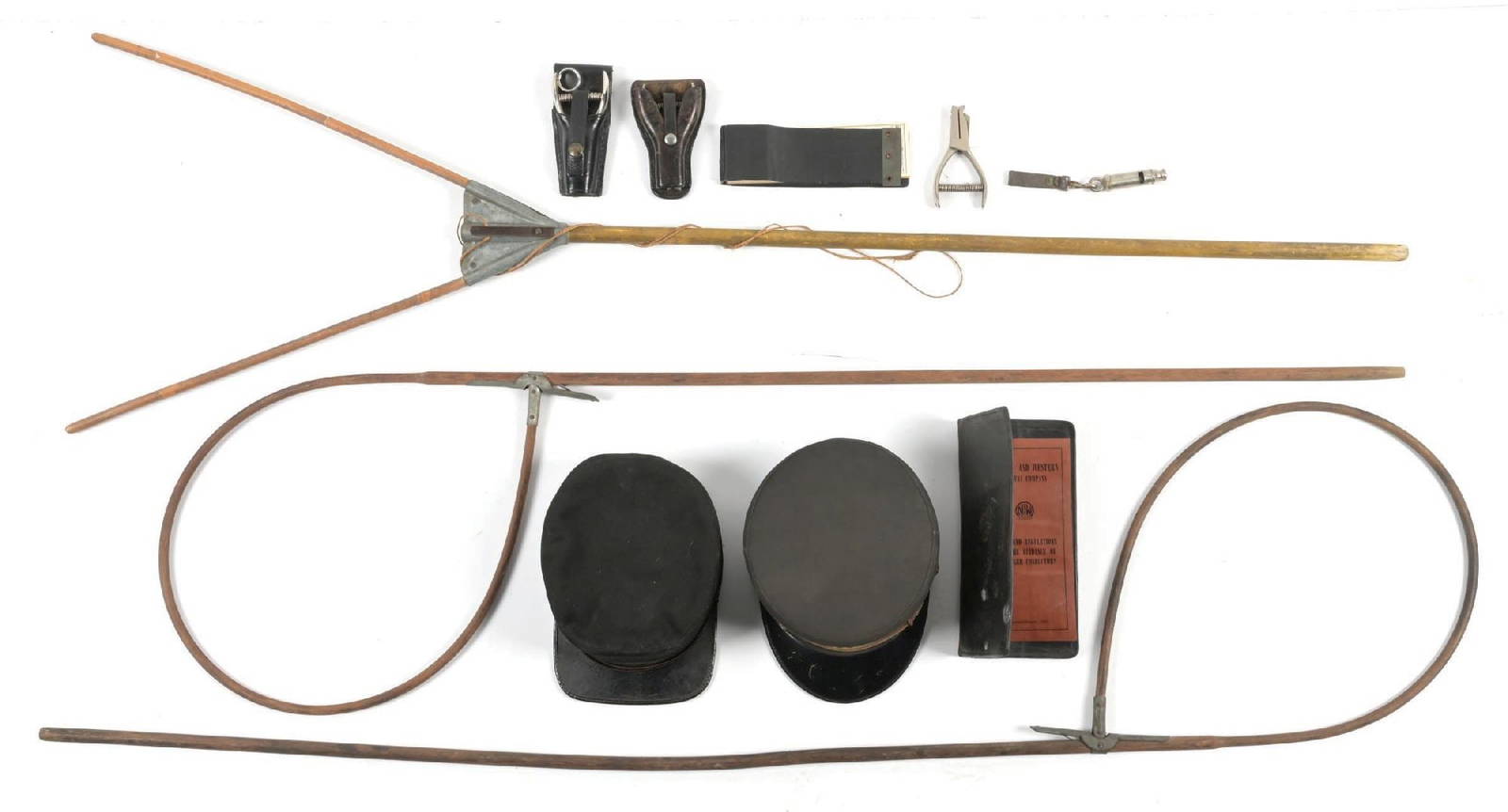 Lot Of Railroad Conductor’s Paraphernalia & Train Order Hoops Auction