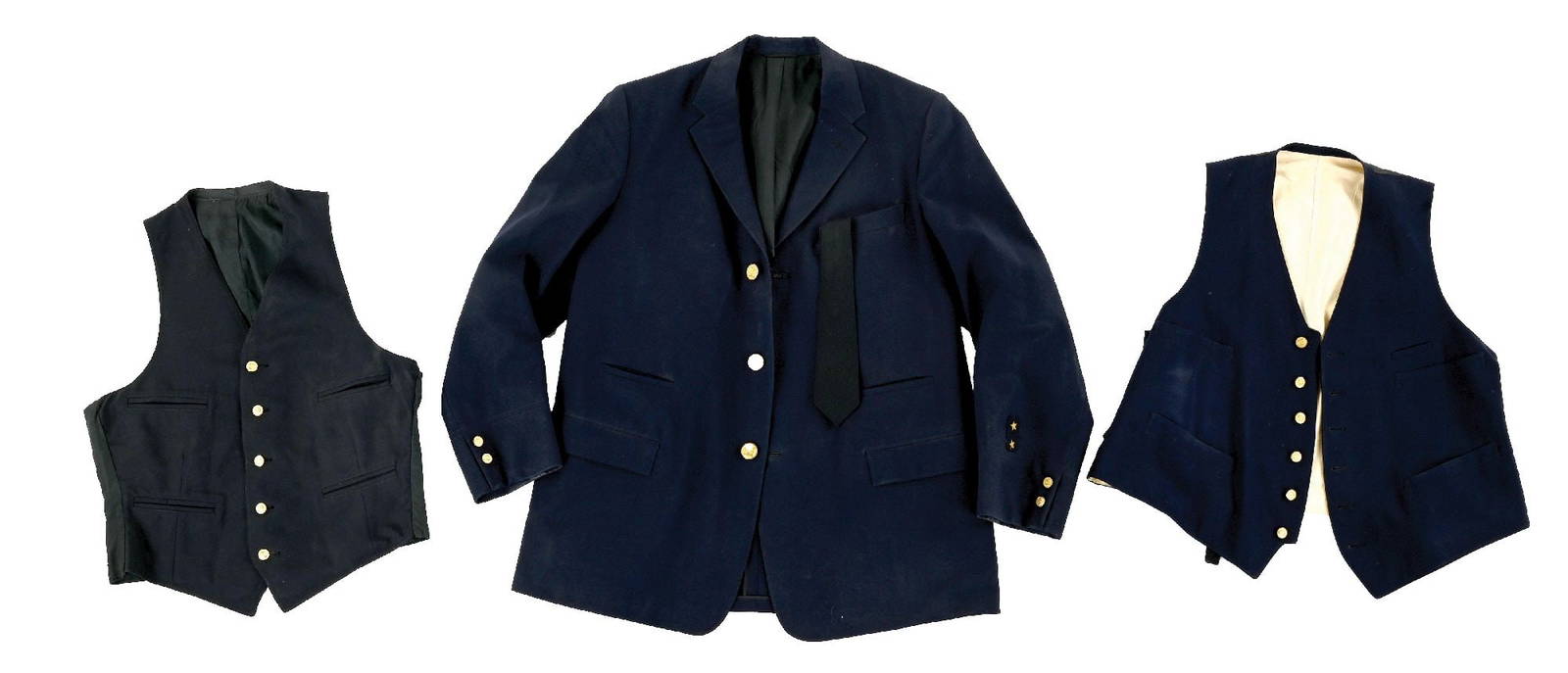 Lot Of 2 Railroad Conductor's Jacket & Vests Auction