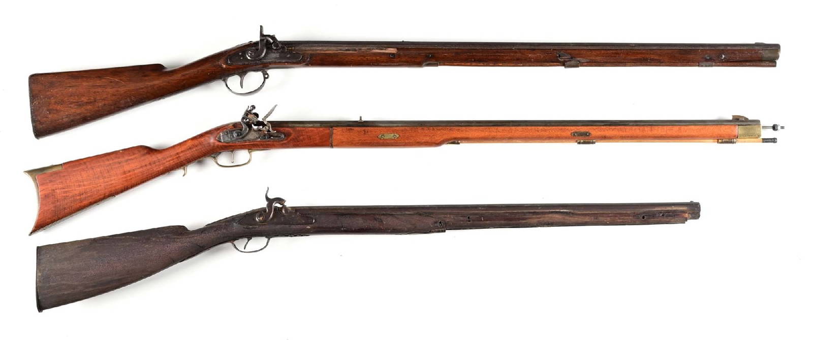 (a) Lot Of 3: Muzzle Loading Rifles Including Lehman Lancaster Trade ...