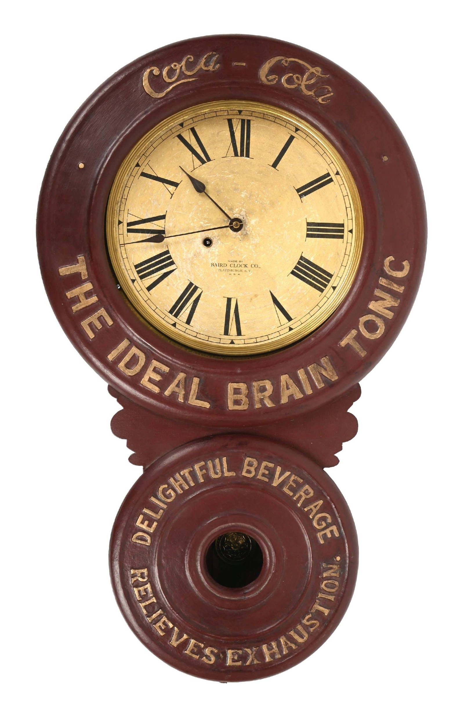 Coca-cola "the Ideal Brain Tonic" Baird Clock Auction