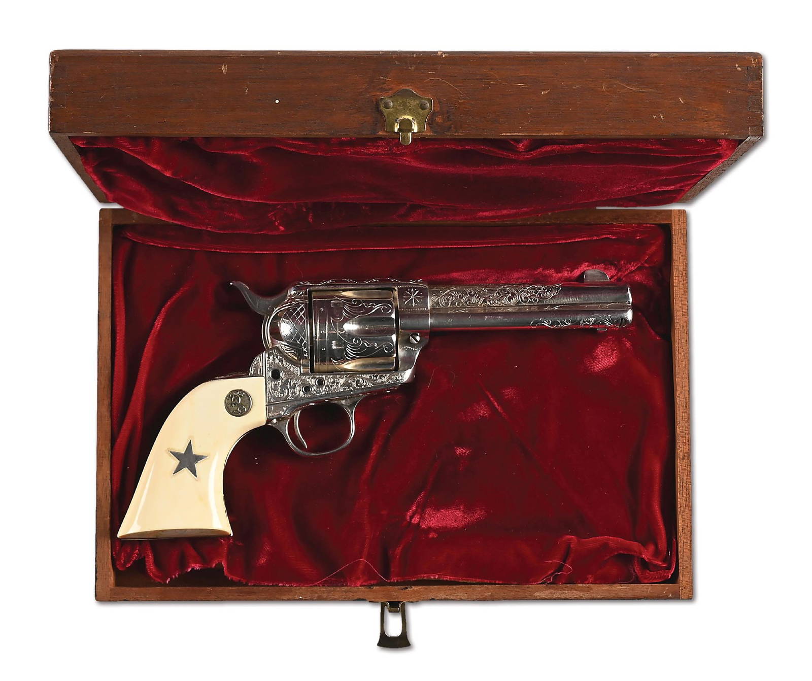 (c) Engraved And Silver Plated Colt Single Action Army Frontier Six ...