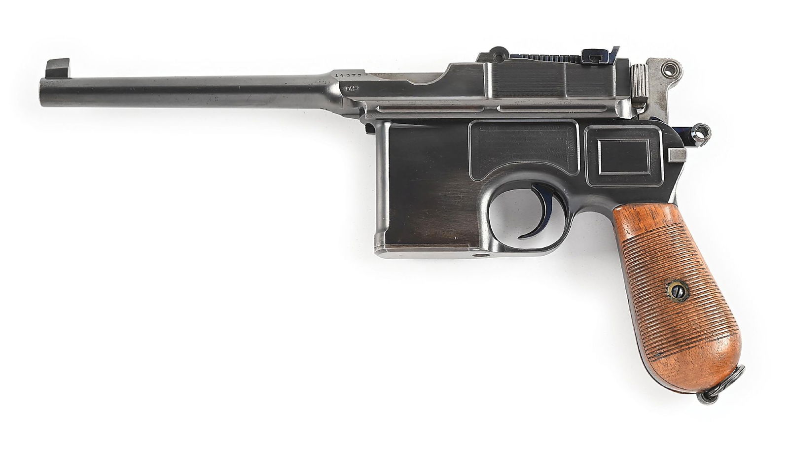 (c) Pre-war Commercial C96 Broomhandle Mauser Semi-automatic Pistol ...