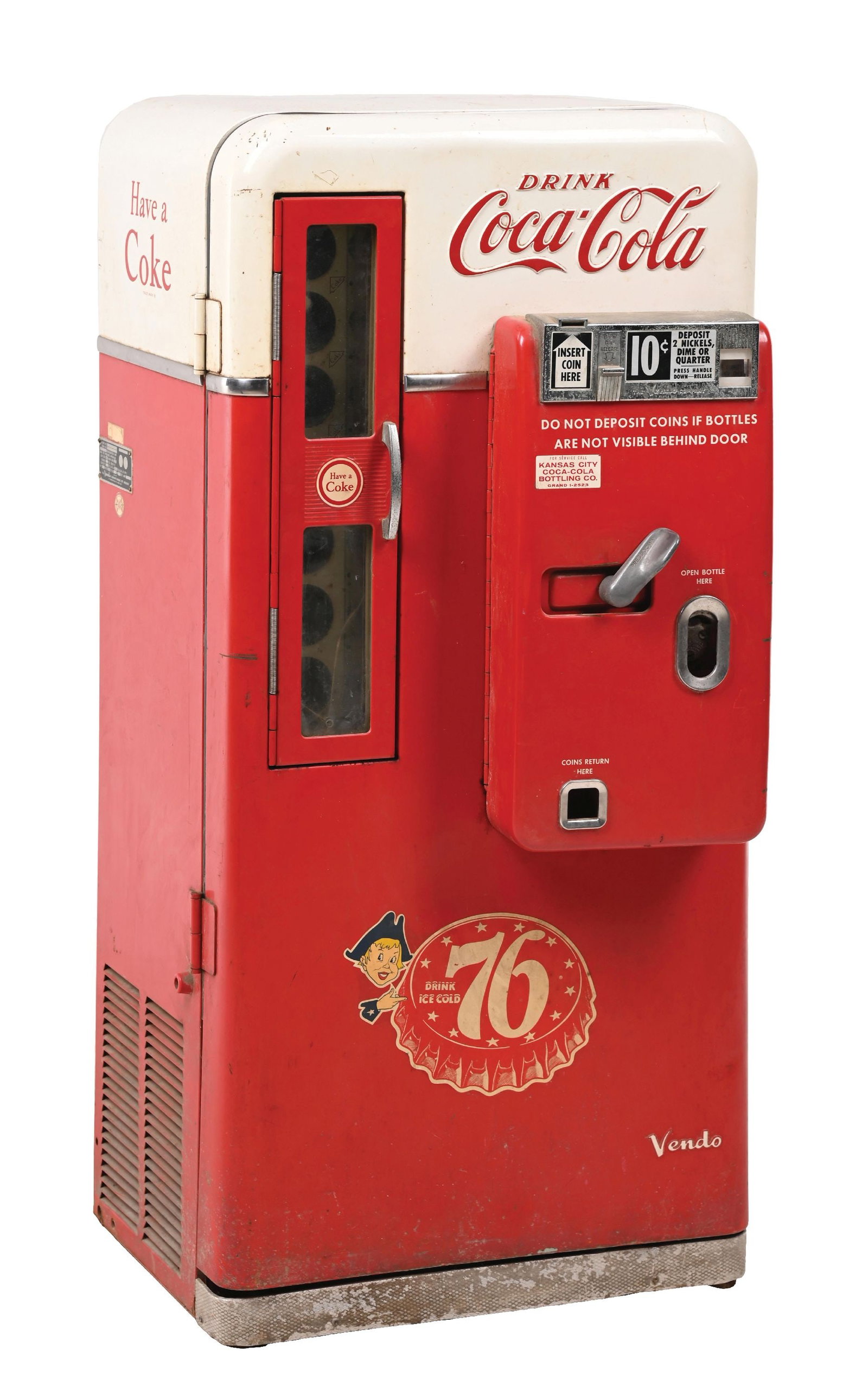 Vendo Model #56 Coca Cola Vending Machine. Auction