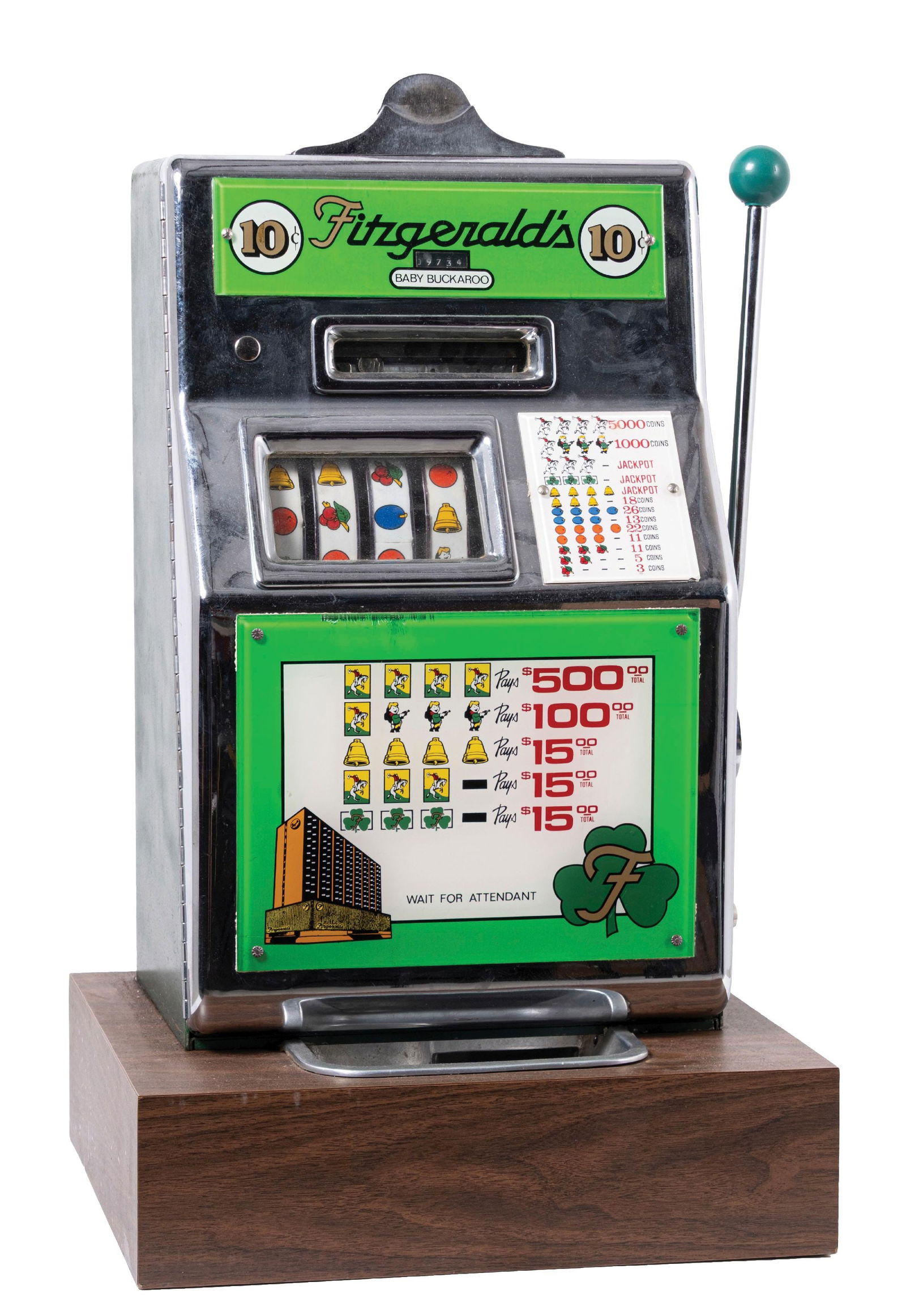 10¢ Jennings Open Front Baby Buckaroo Slot Machine Auction