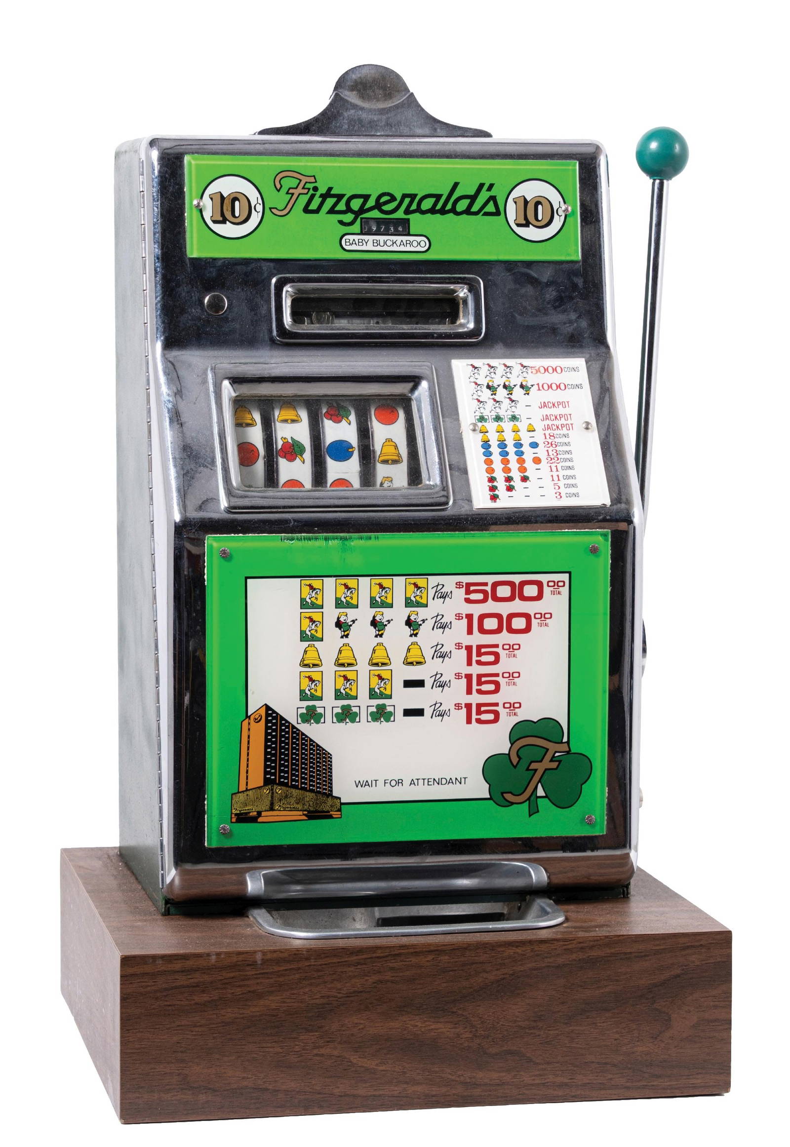 10¢ Jennings Open Front Baby Buckaroo Slot Machine Auction