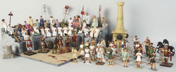 Roman Gladiator Arena Diorama & Figures.