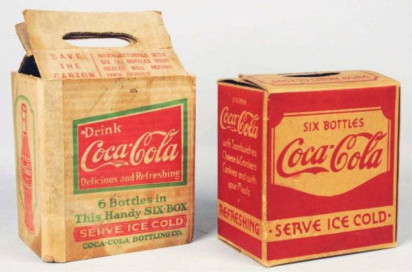 Lot Of 2: Coca Cola Cardboard Carriers.