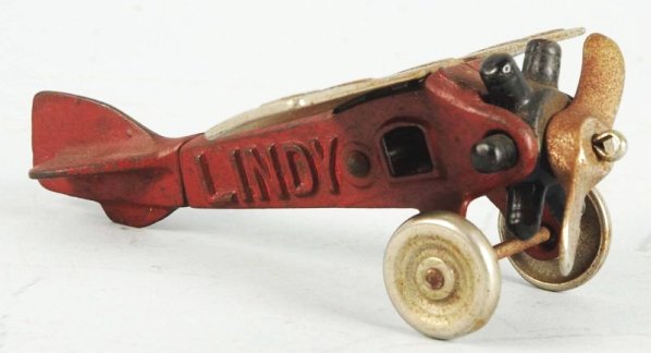 Rare Cast Iron North & Judd Lindy Airplane Toy.