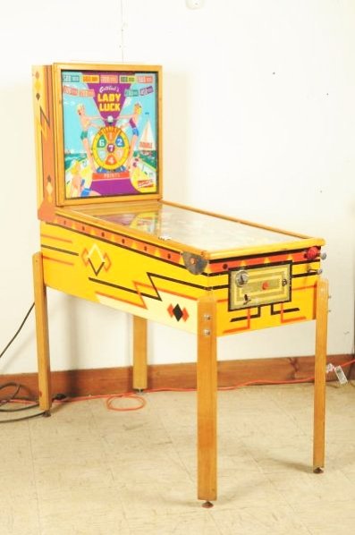 Gottlieb Lady Luck Pinball Machine (1954).