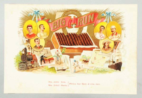 Big Run Good Luck Sample Cigar Label.