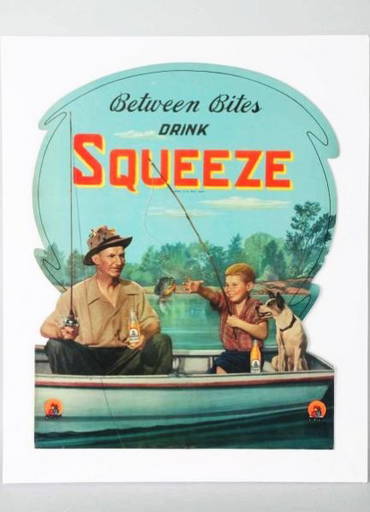 1940s 50s Squeeze Cardboard Cutout.