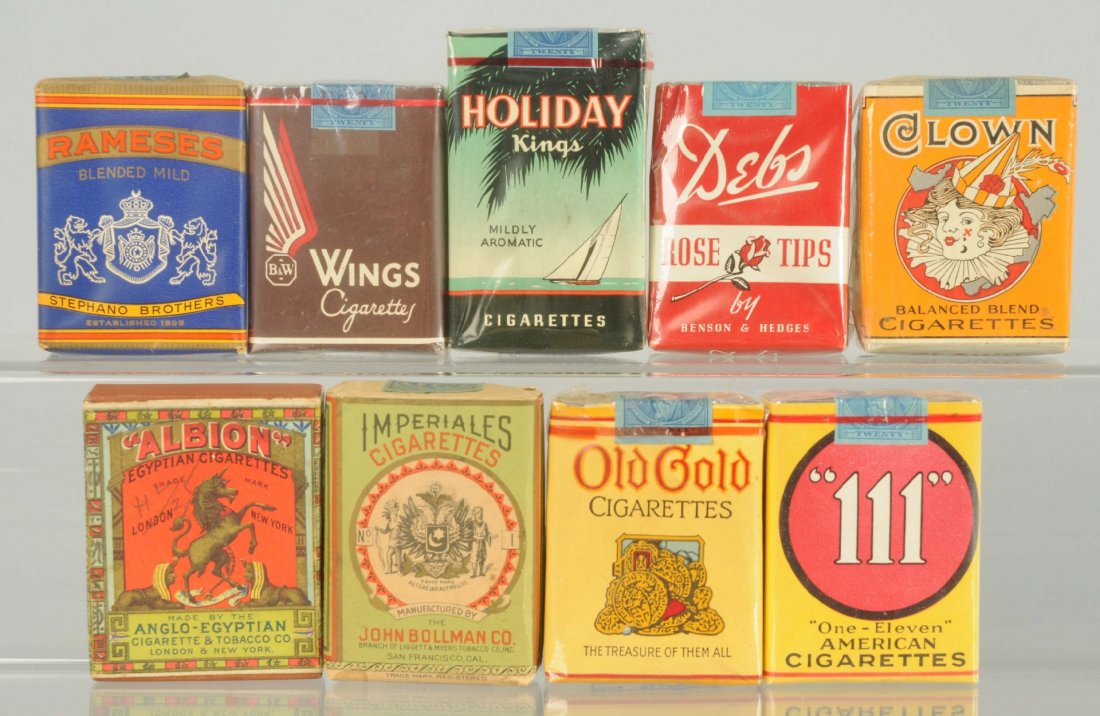 Lot Of 9: Cigarette Packs.