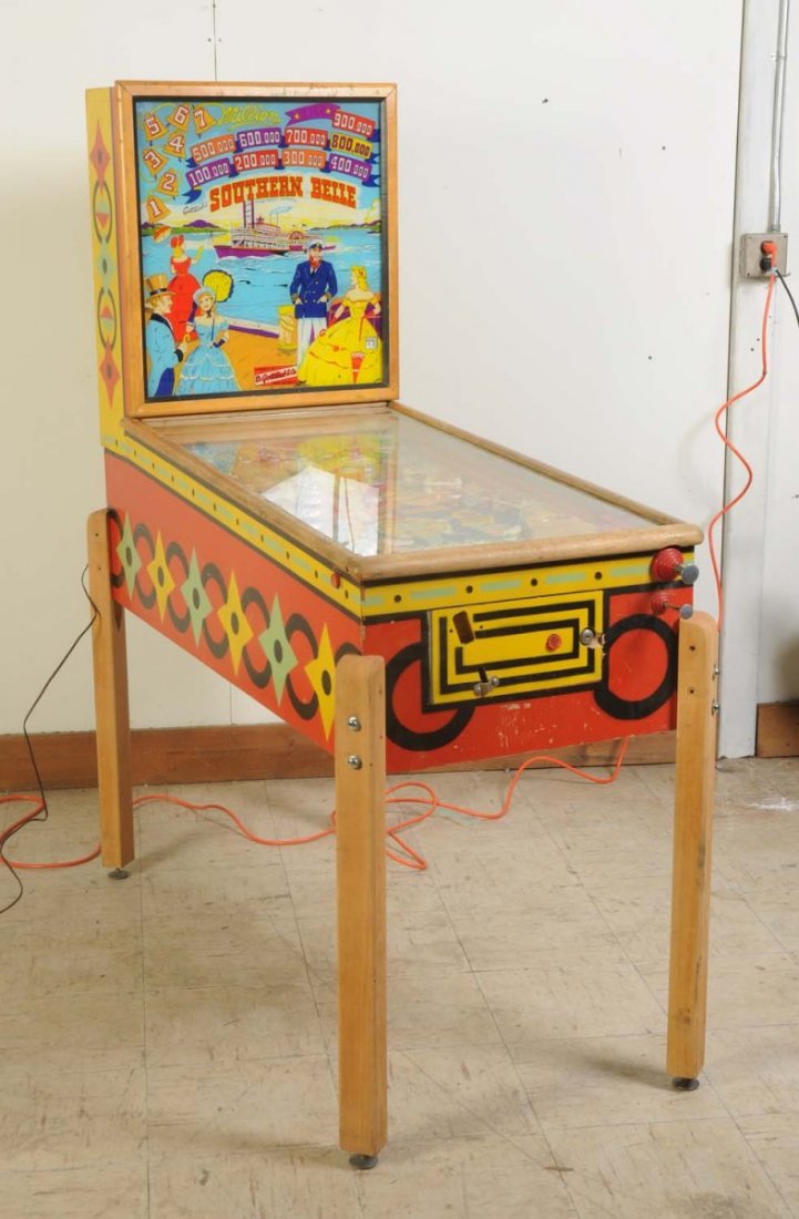 1955 Gottlieb Southern Belle Pinball Machine.