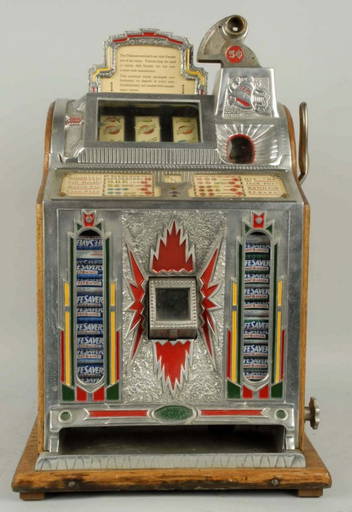 Mills 1930 5¢ Fok Jackpot Vendor Slot Machine.