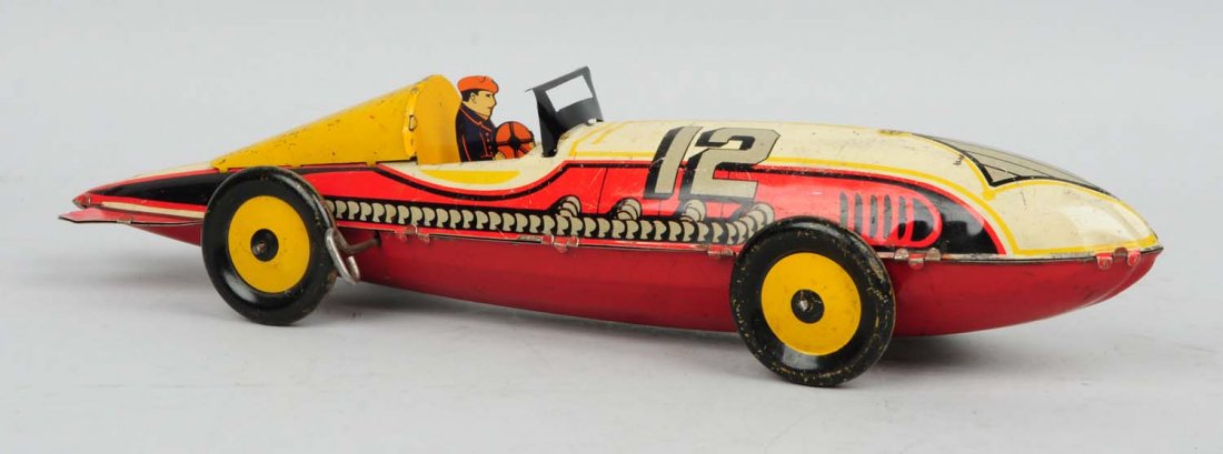 Marx Tin Litho Wind Up Rocket Racer Car.