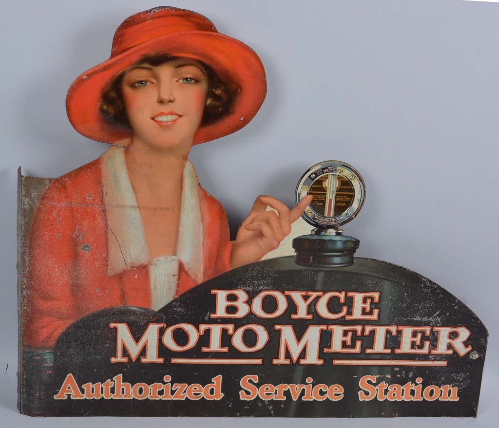 Boyce Moto Meter Tin Flange Sign. - Aug 01, 2014 | Dan Morphy Auctions ...