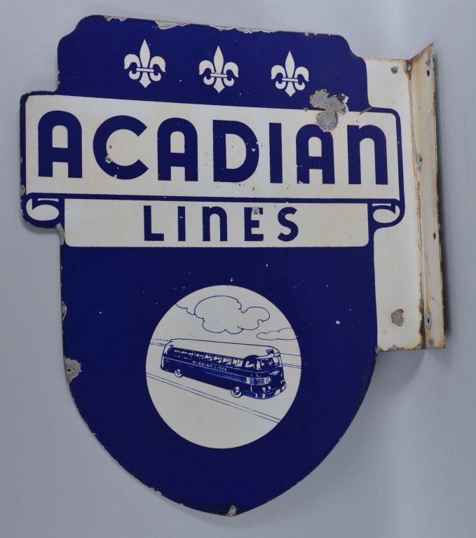 Acadian Lines With Bus Graphics Sign.