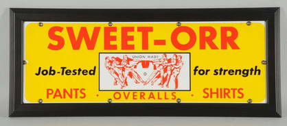 Sweet - ORR Overalls Porcelain Sign. - Aug 22, 2014 | Dan Morphy ...