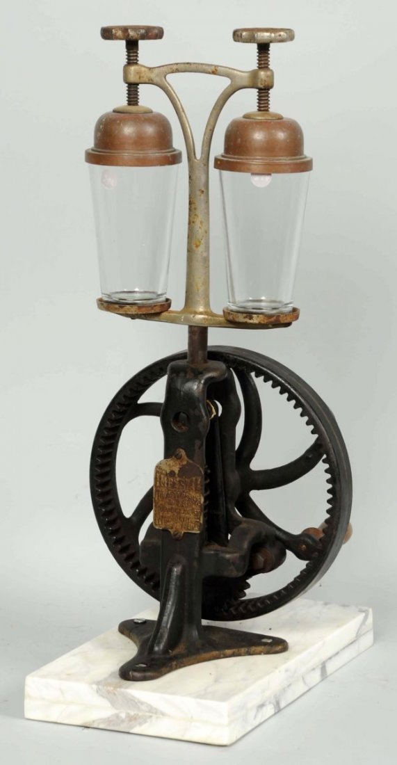 Cast Iron Hand Crank Imperial Milkshake Maker.