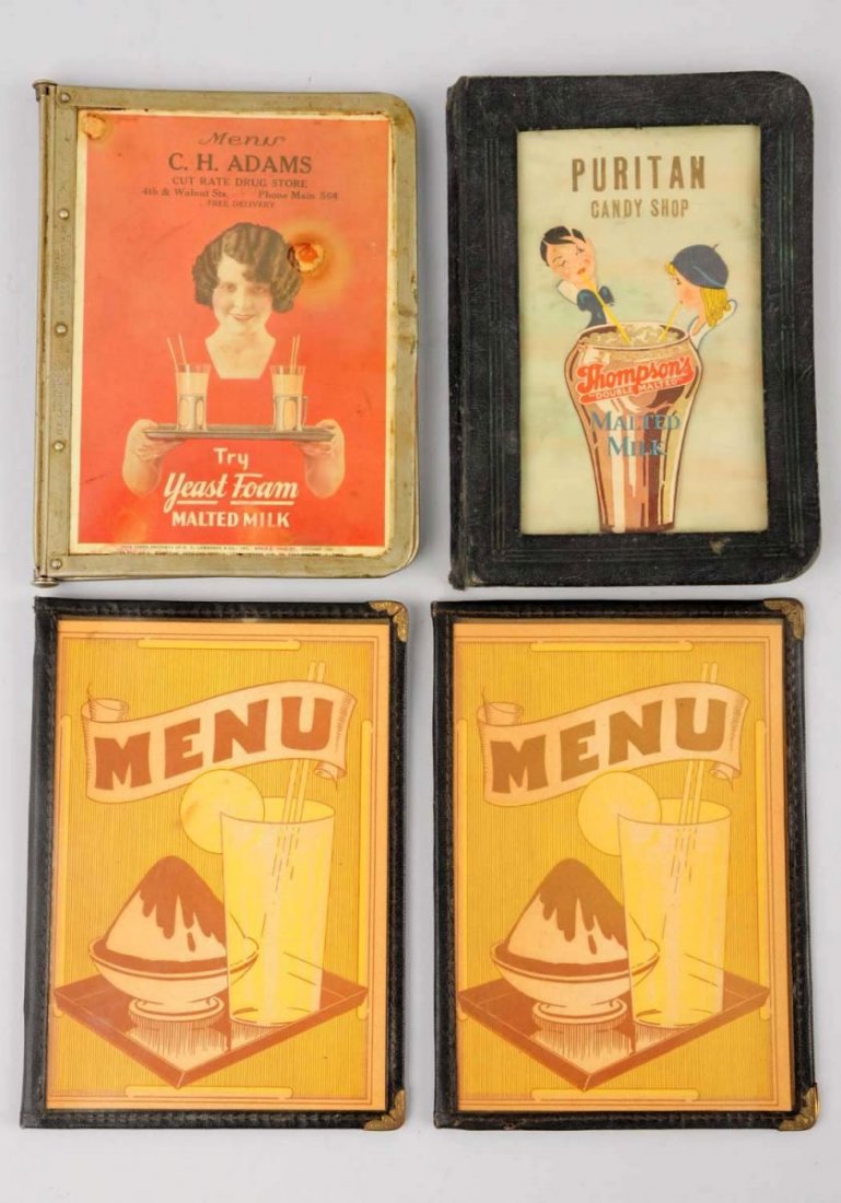 Lot of 4: Assorted 1920s -30s Menu Cards.