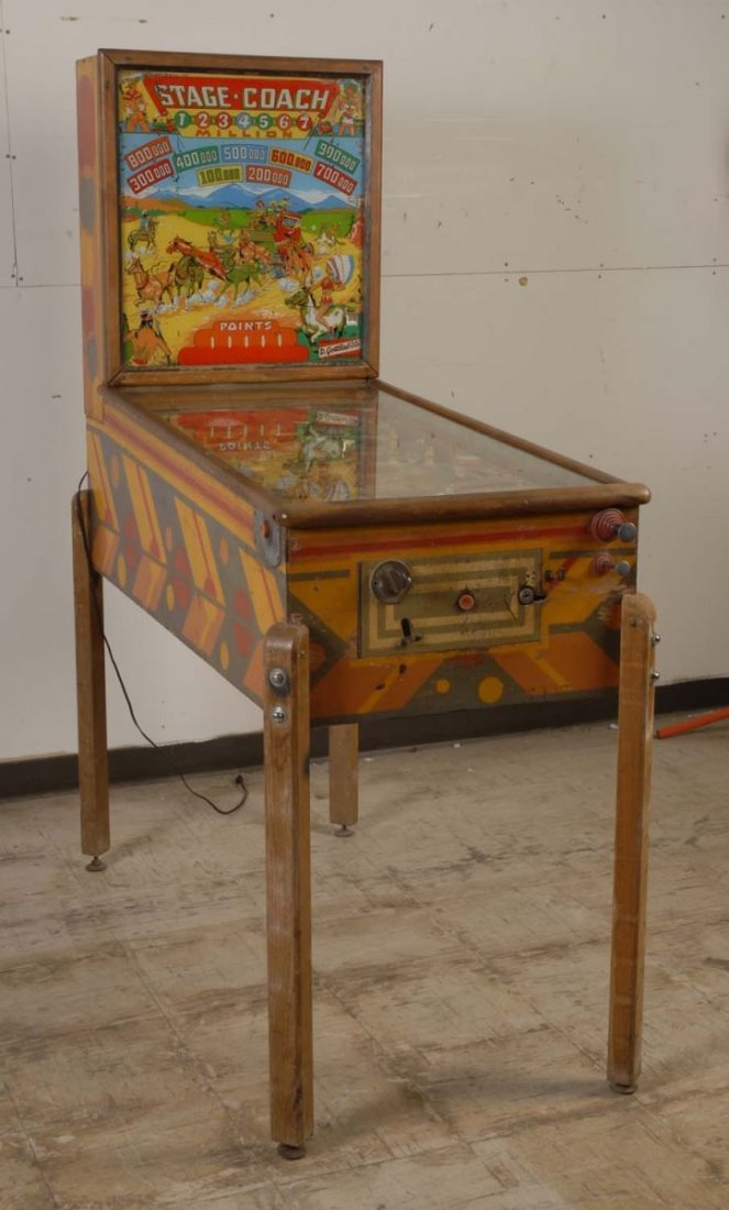 1954 Gottlieb Stage Coach Pinball Machine.