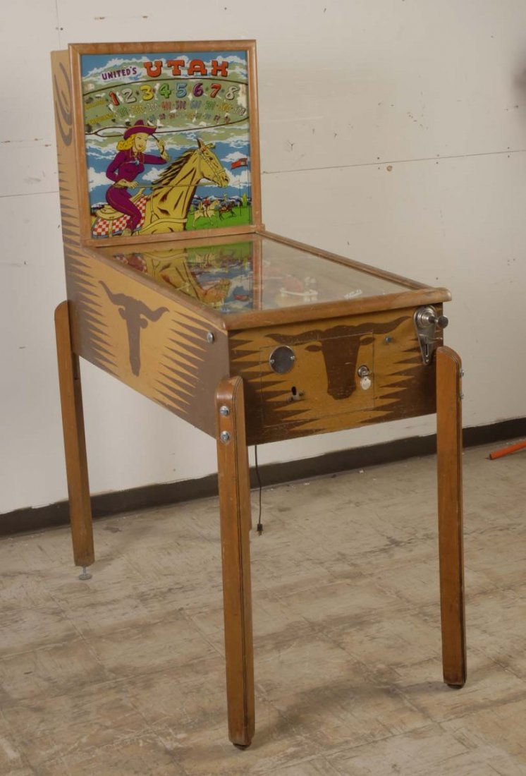 1949 United Utah Pinball Machine.