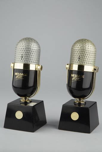 Lot Of 2 Waco “message Mike” Plastic Microphone Shaped