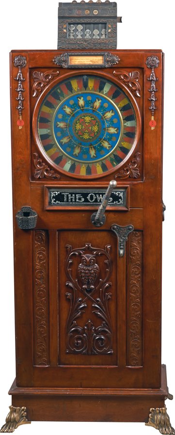 5 Cent Mills Owl Upright Single Wheel Slot Machine. - Sep 20, 2014 ...