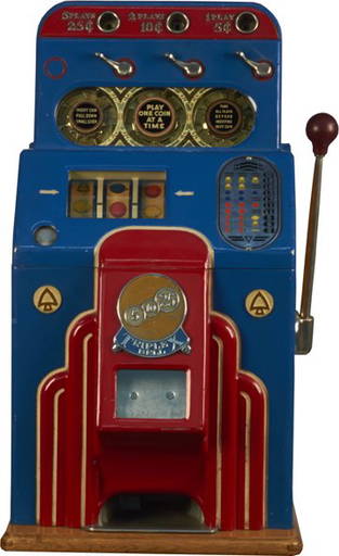 5/10/25 Cent Jennings Tri Plex Countertop Slot Machine.